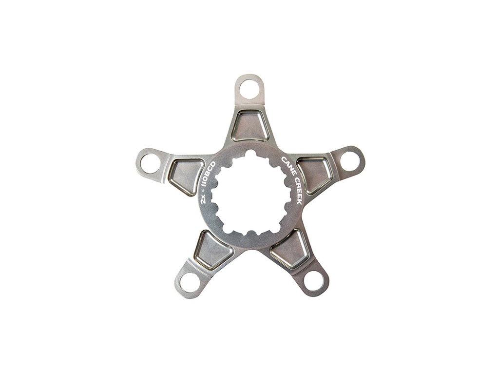 Chainring Spider 2X Titanium Anodized Bcd110 | CYCLOPEDIA